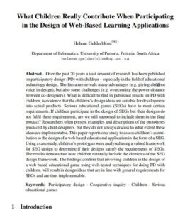 How Children Contributed to the Design of Edublox Online Tutor ...